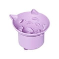 Elevated Silicone Slow Feeder Cat Bowl with Tilt Design Interactive ...