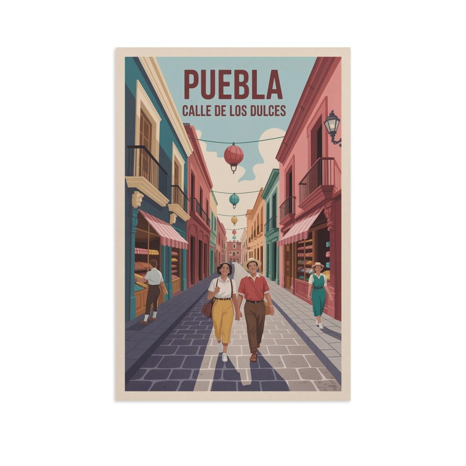 Elevated View Candy Street Art Calle De Los Dulces Puebla Mexico ...