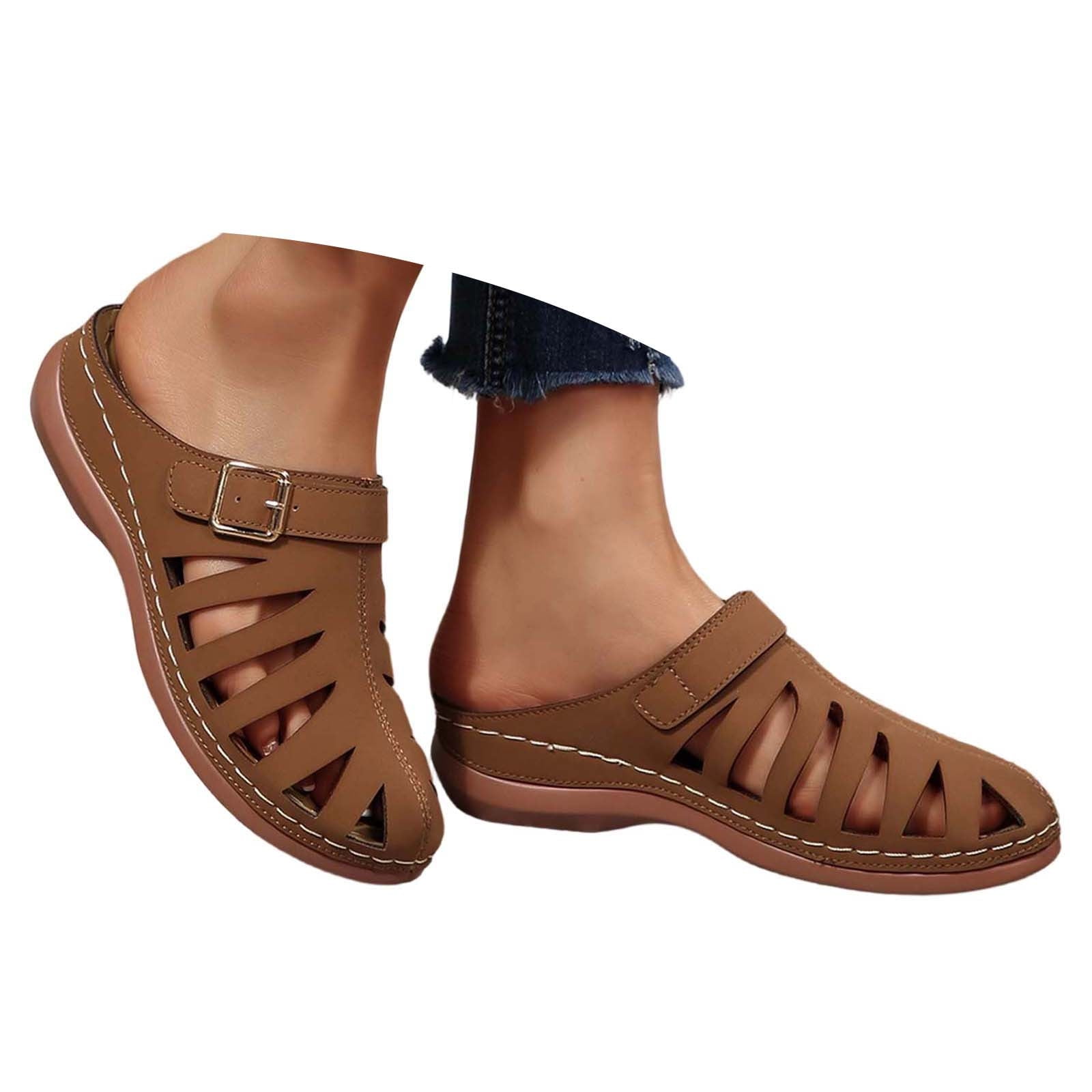 Elevated Woven Platform Sandals For Women Summer On Casual Beach Flat ...