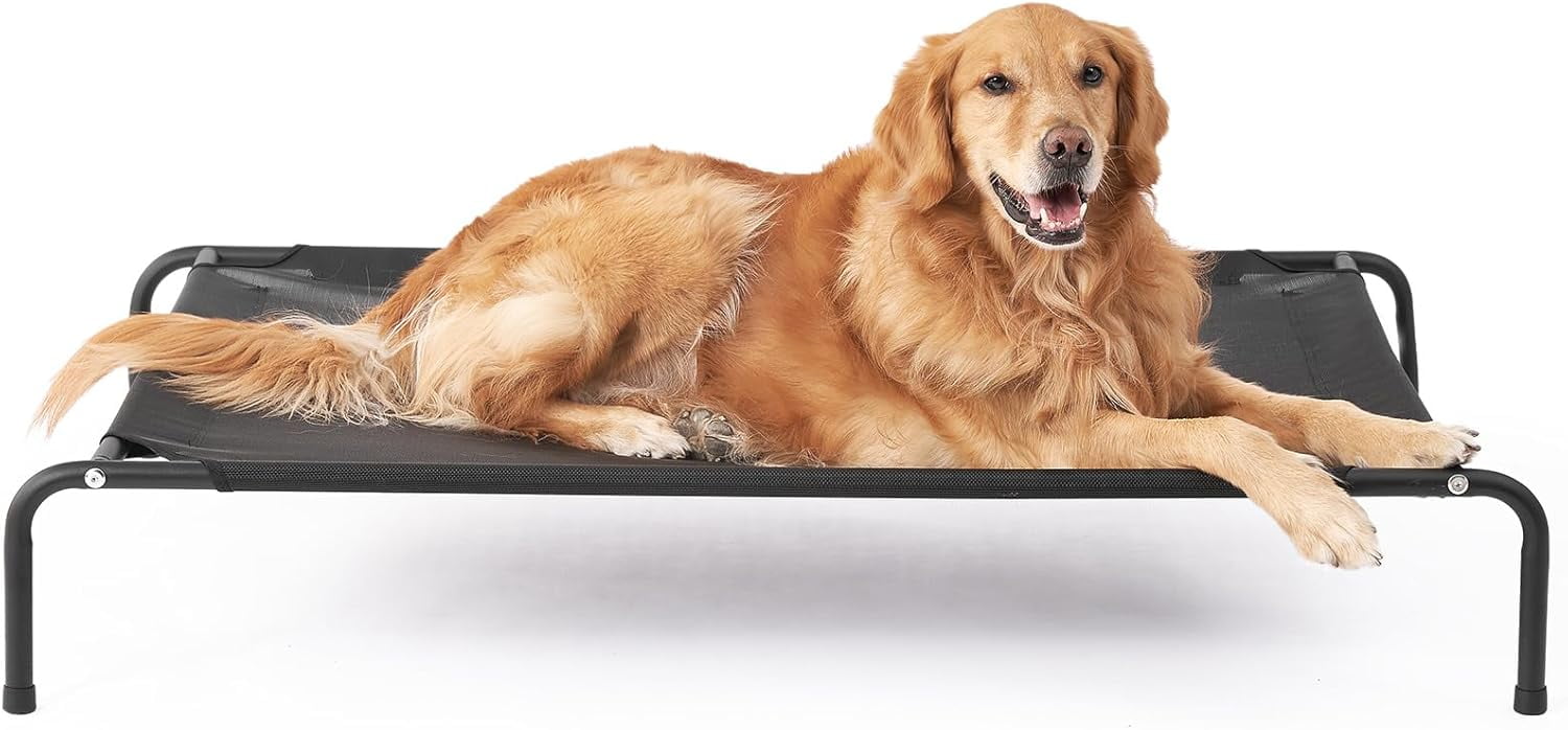 Elevated XL Dog Cot Bed, Raised Outdoor Dog Hammock for Extra Large ...