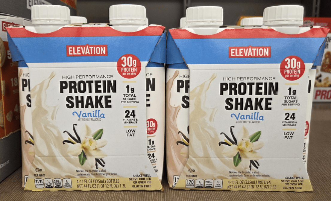 Elevation High Performance Protein Shake Vanilla 44fl oz 1.3L (2 Packs ...