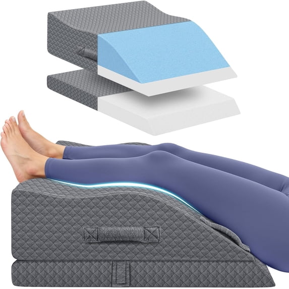 Elevation Pillows for Leg After Surgery, Memory Foam Adjustable Wedge ...