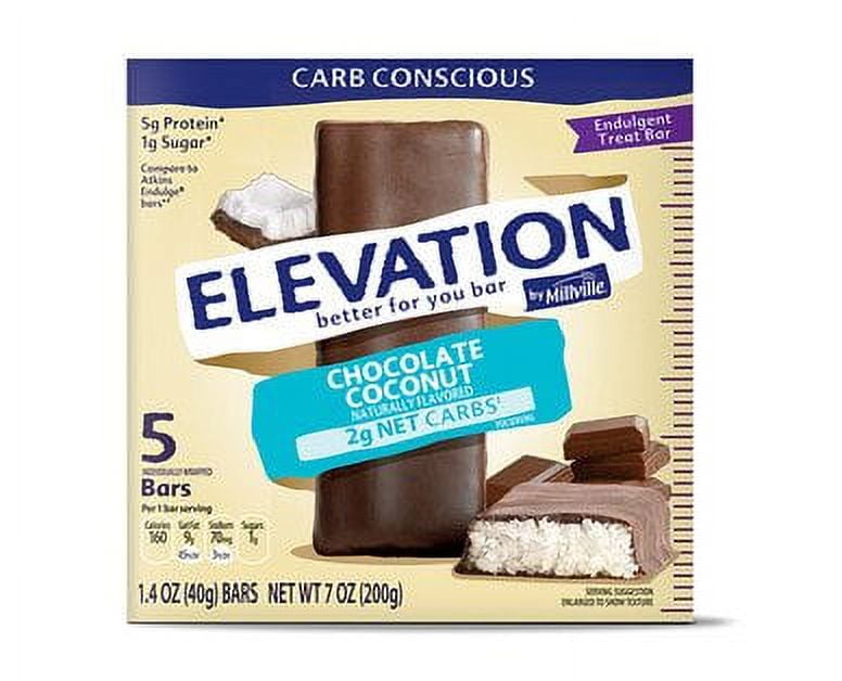 Elevation by Millville Chocolate Coconut Endulgent Bars 7oz(1.4oz x 5 ...