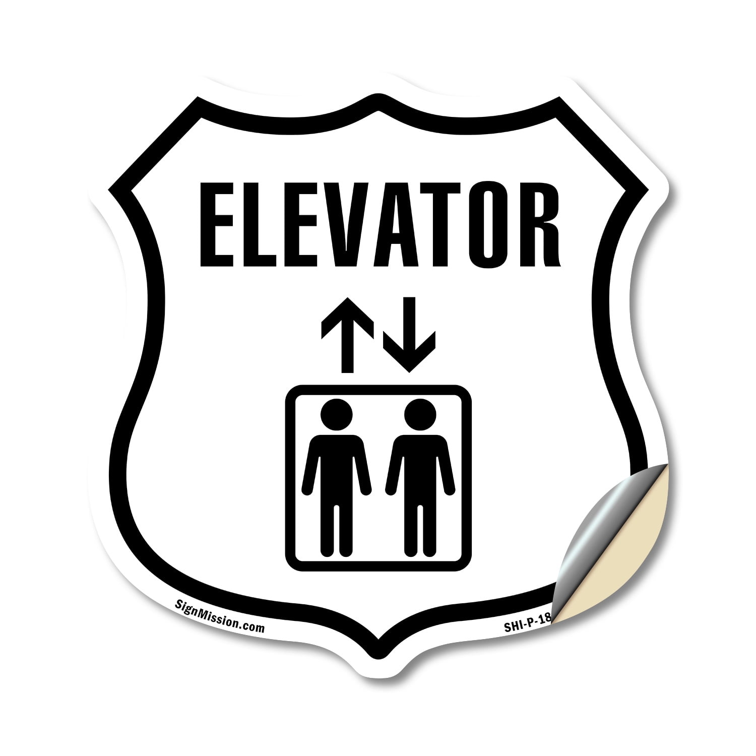 Elevator (2 Pack) 6 inch X 6 inch Shield Shaped Heavy Duty 3.2 mil ...