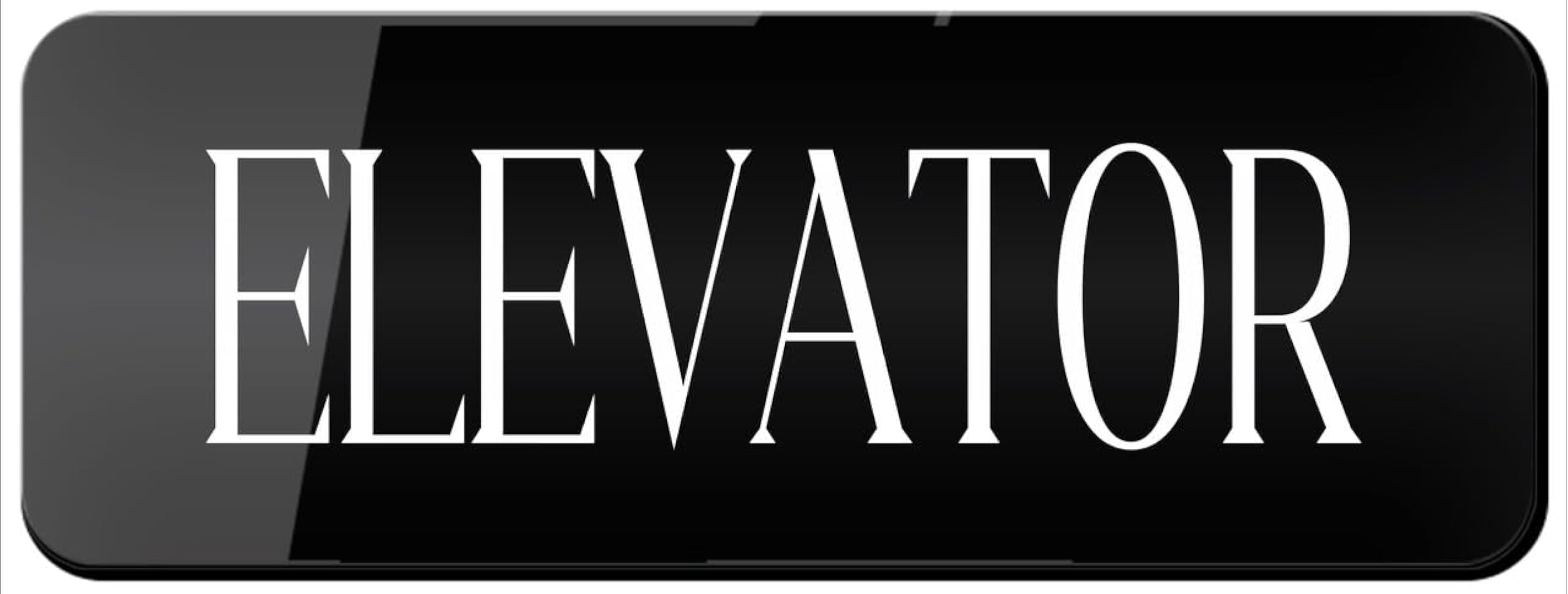Elevator Acrylic Plastic Sign For Front Door/Wall/Window 10X3In ...