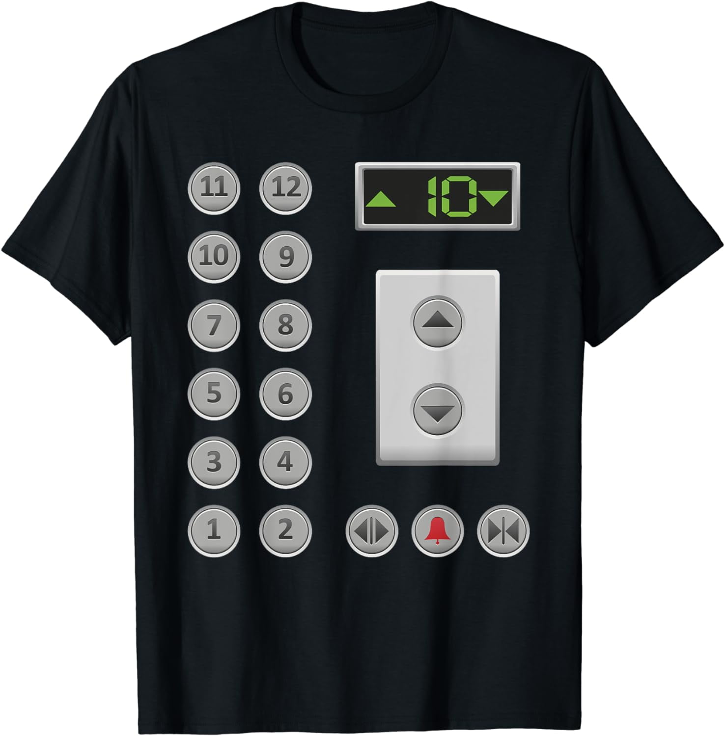Elevator Buttons Funny Elevator T-Shirt - Walmart.com
