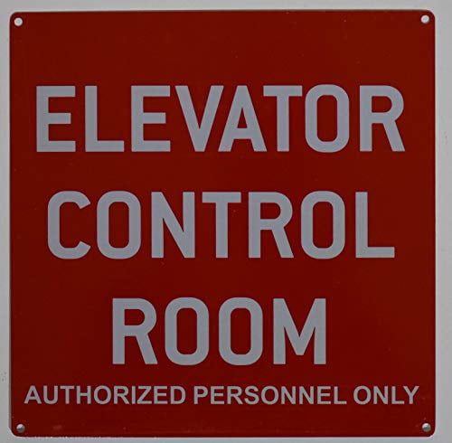 Elevator Control Room Sign (red,10x10,Aluminium Rust Free) - Walmart.com