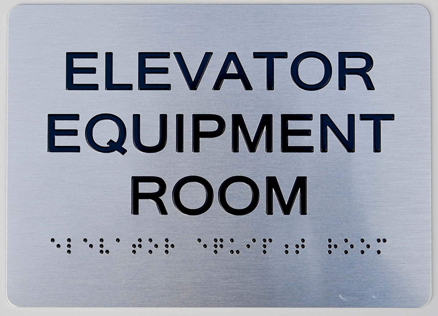 Elevator Equipment Room Sign -(Aluminum, Brush Silver, Size 5X7) The ...