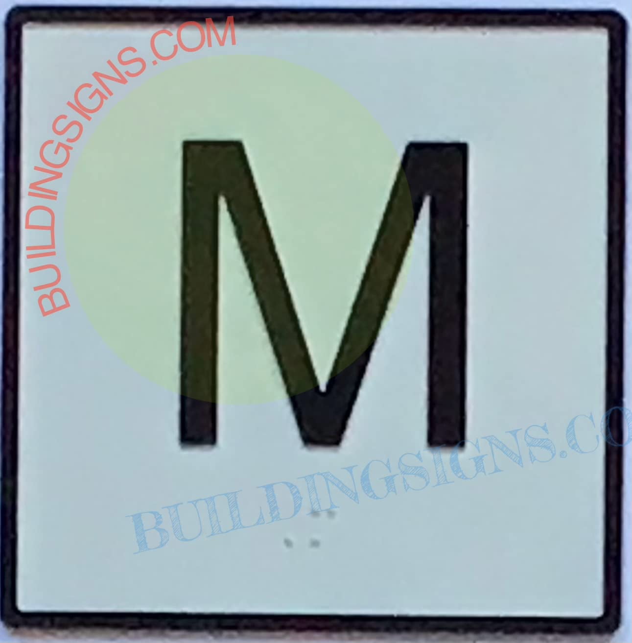 Elevator Floor Number M Sign- Elevator JAMB Plate Floor Mezzanine Sign ...