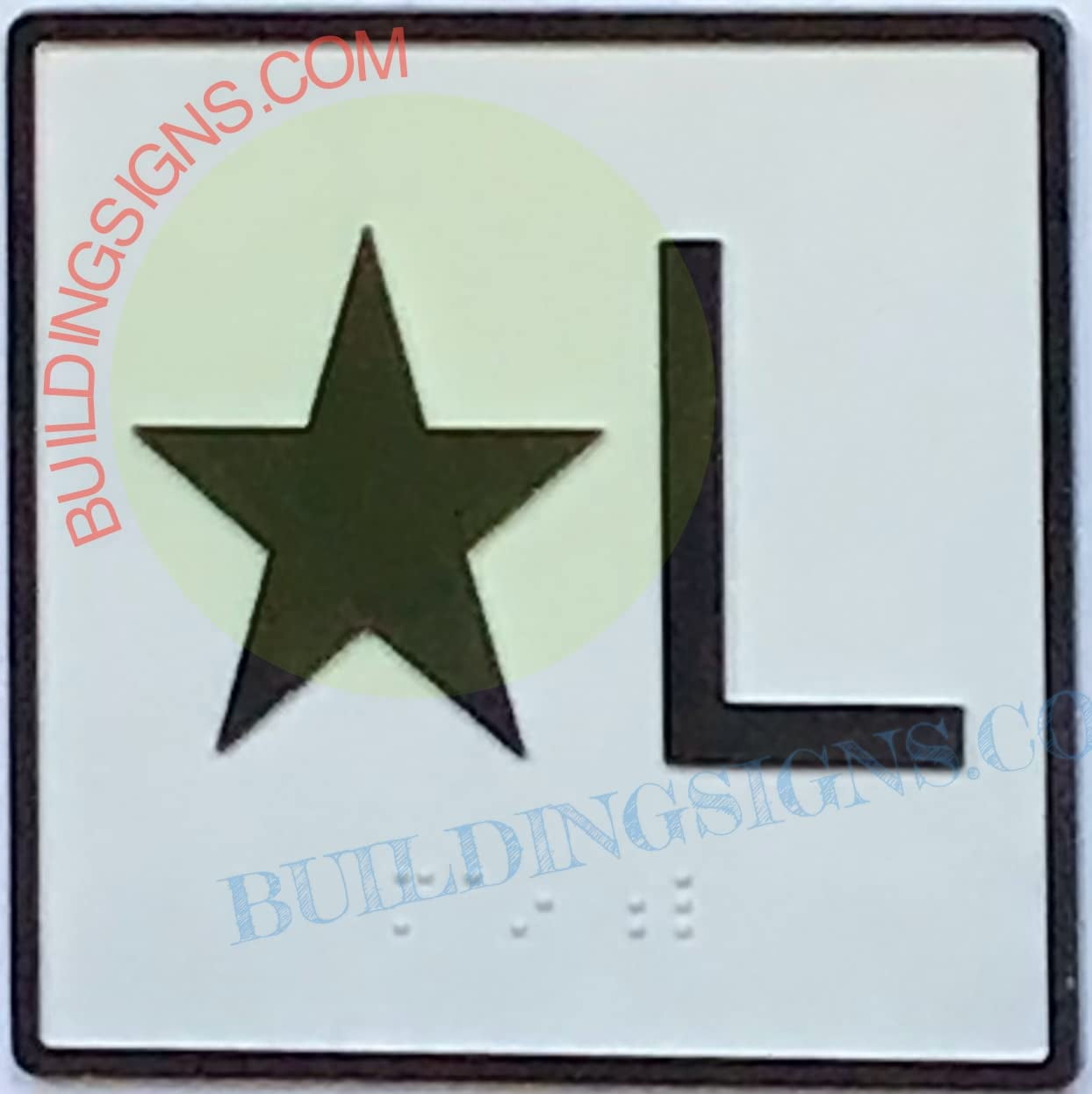 Elevator Floor Number Star L Sign- Elevator JAMB Plate Floor Star Lobby ...