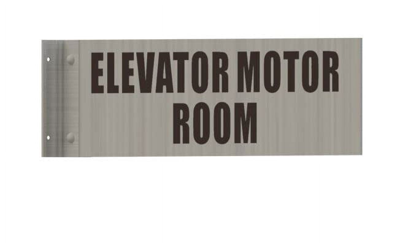Elevator Motor Room Sign-Two-Sided/Double Sided Projecting, Corridor ...