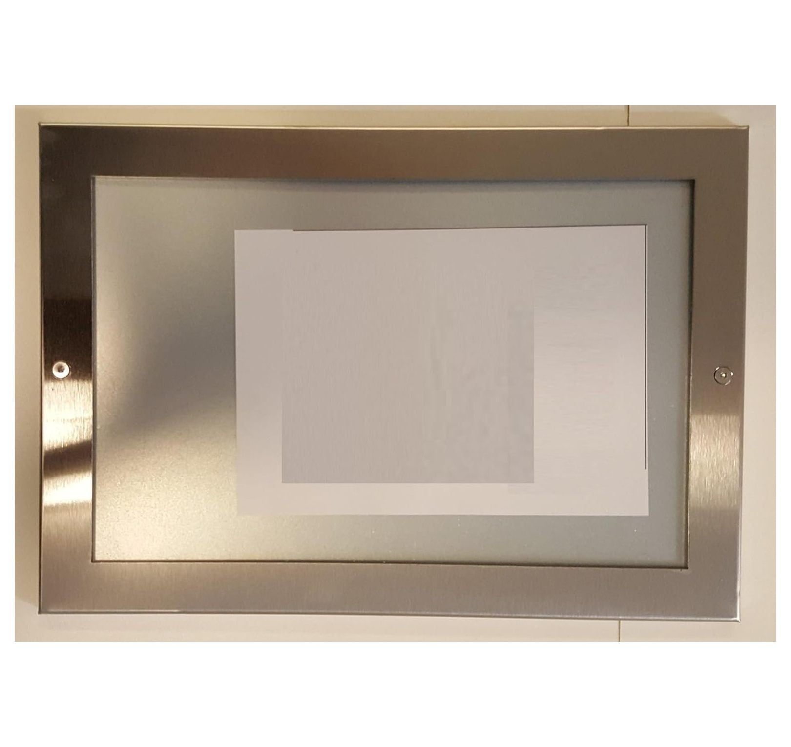 Elevator Notice frame 8.5" x 5.5" stainless Steel Lockable Stainless ...
