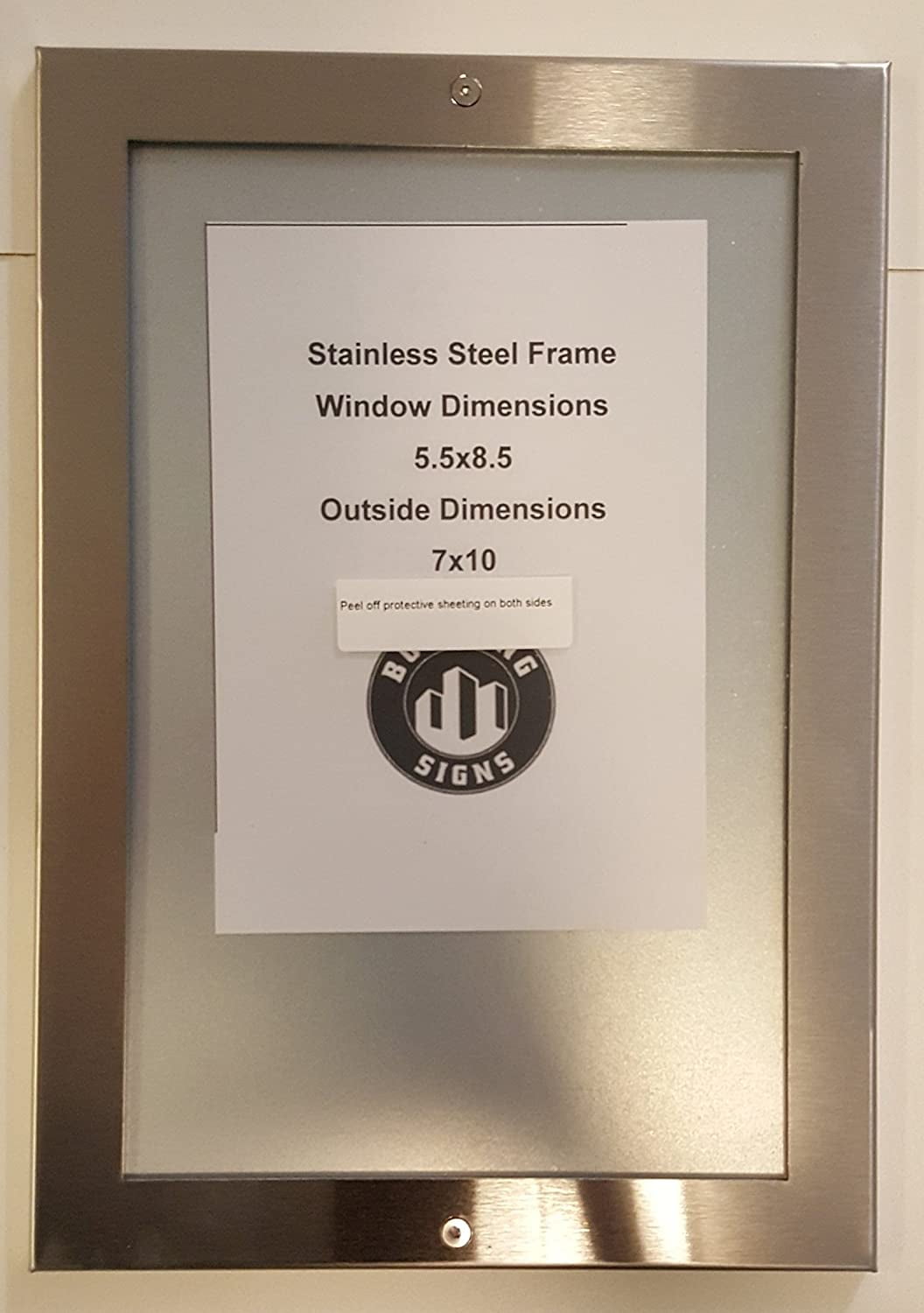 Elevator Permit Frame (8.5x5.5 inch, Stainless Steel) (ref-2201 ...