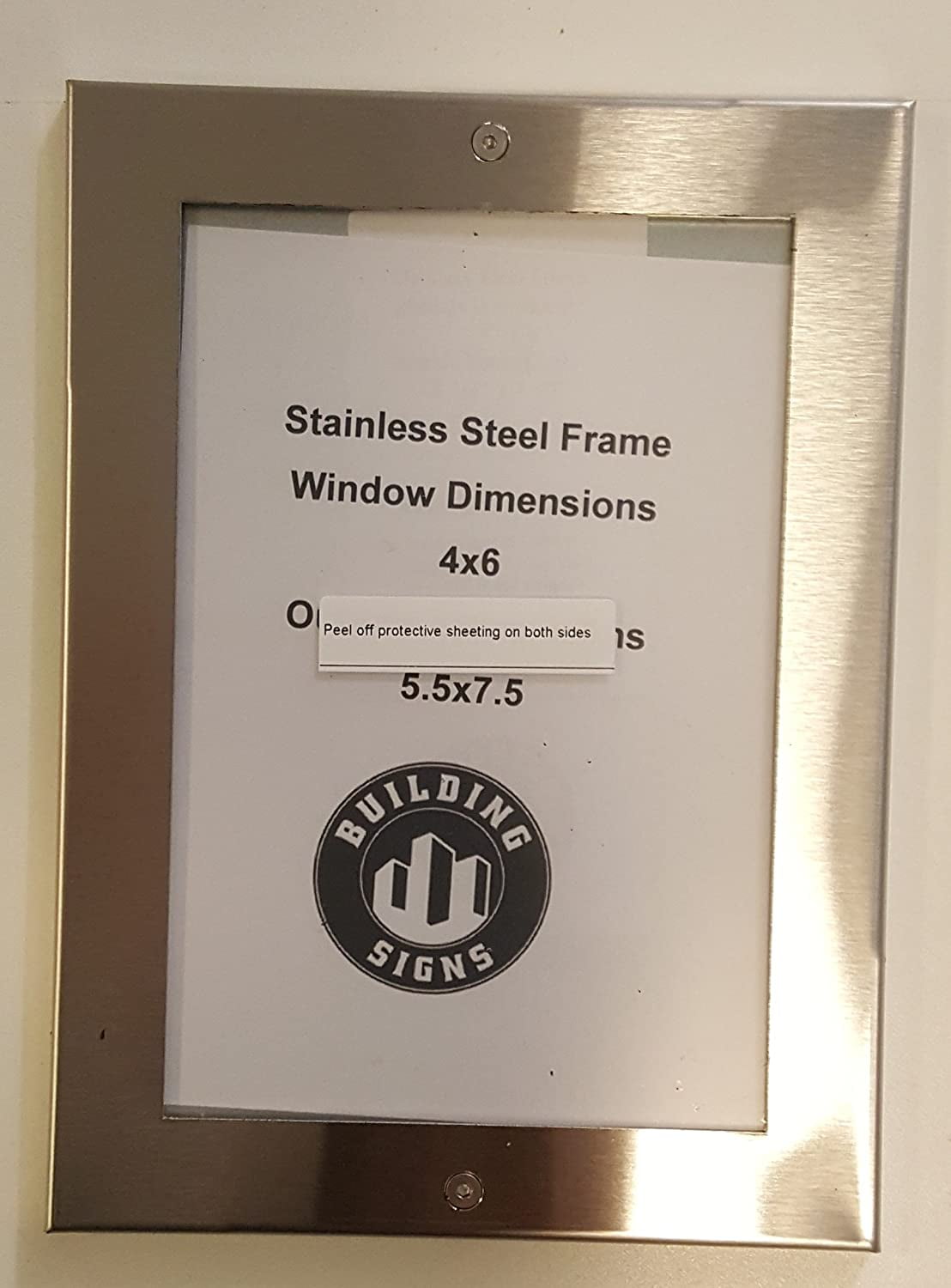 Elevator Permit frame 4x6 stainless Steel (Heavy Duty. stainless steel ...