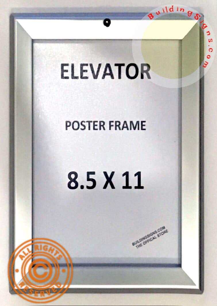 Elevator Poster Frame Elevator Advertisement Frame 8.5x11 (Lockable ...