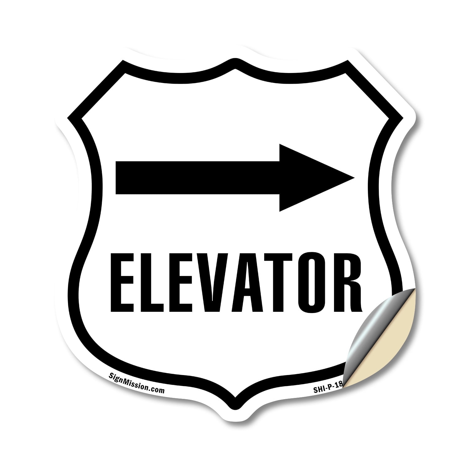 Elevator Right (2 Pack) 6 inch X 6 inch Shield Shaped Heavy Duty 3.2 ...