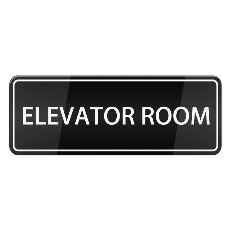 Elevator Room Sign For House Door, Plastic Self-Adhesive Signs For ...