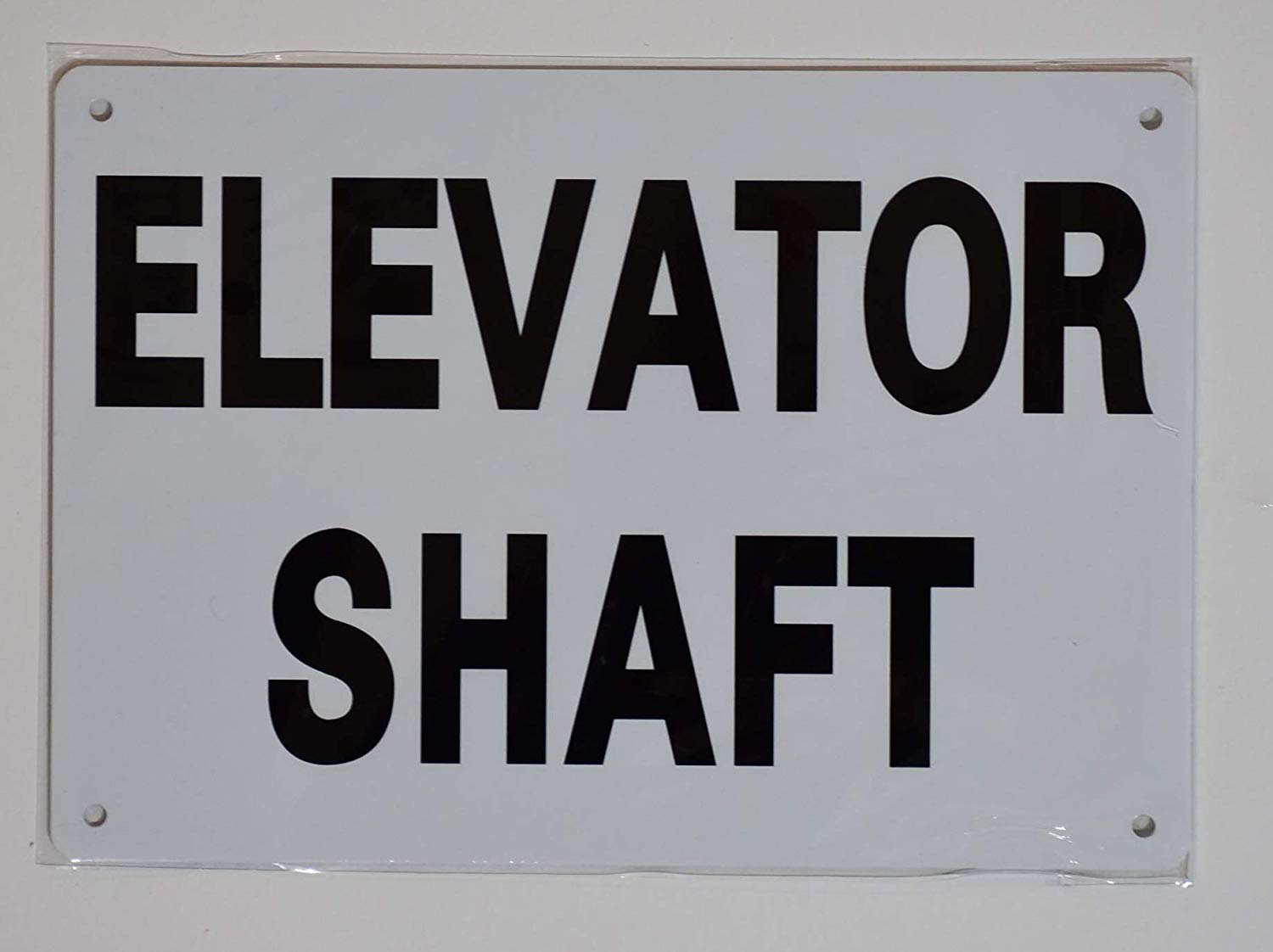 Elevator Shaft Sign (Aluminium Reflective, White 7x10) - Walmart.com