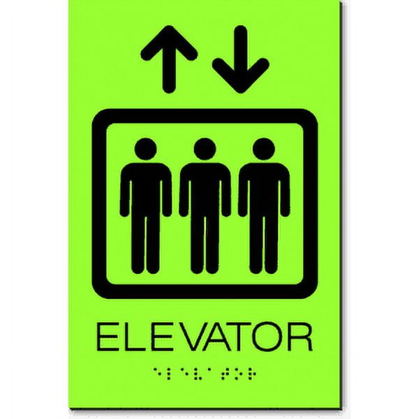 Elevator Sign-Laserglow / Black(1 Unit) - Walmart.com