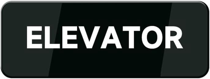 Elevator Wall Or Door Sign - Black & White Acrylic Sign For Business ...