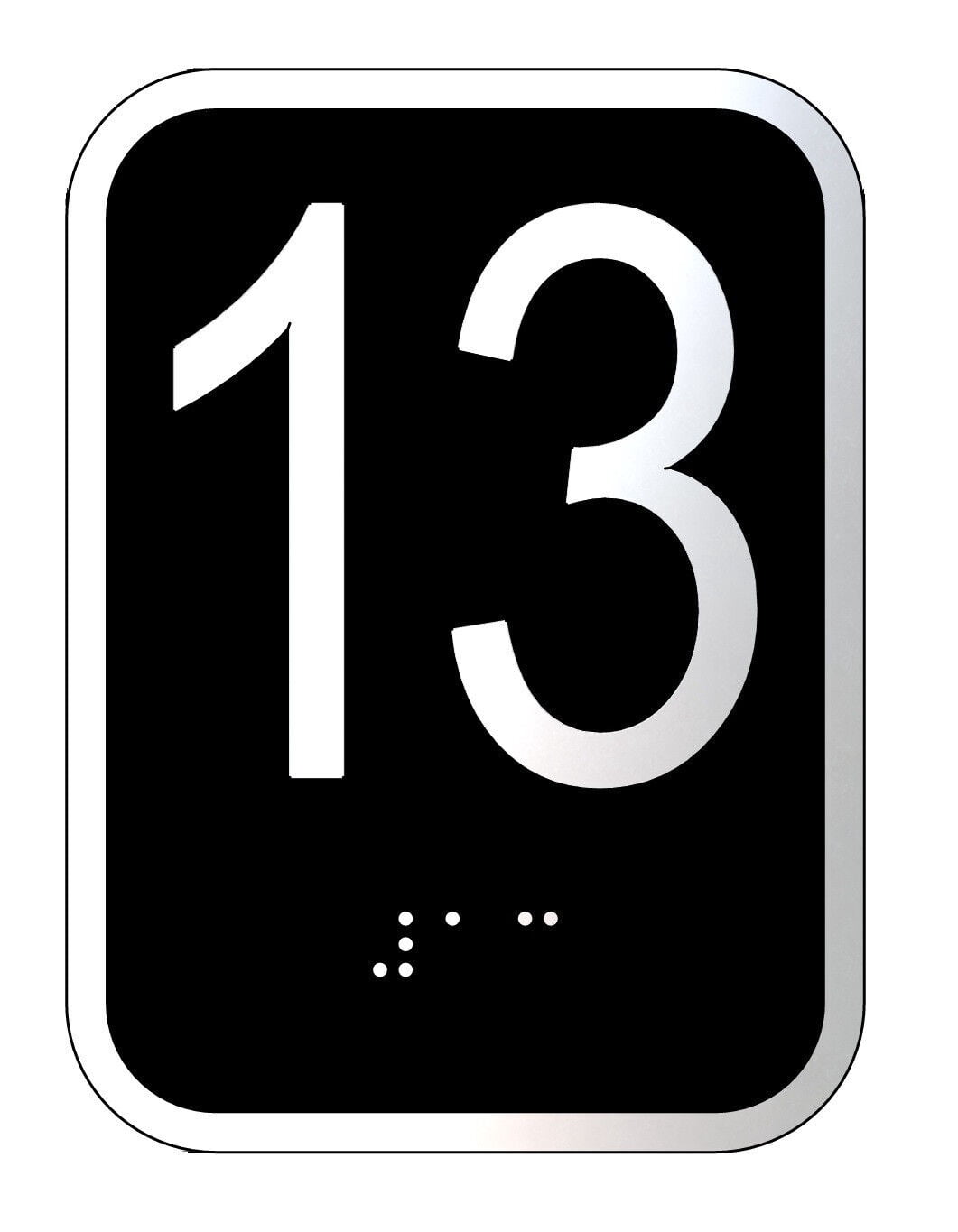 Elevator floor number 13 sign- Elevator Jamb Plate 13 ( 3x4, cast Iron ...