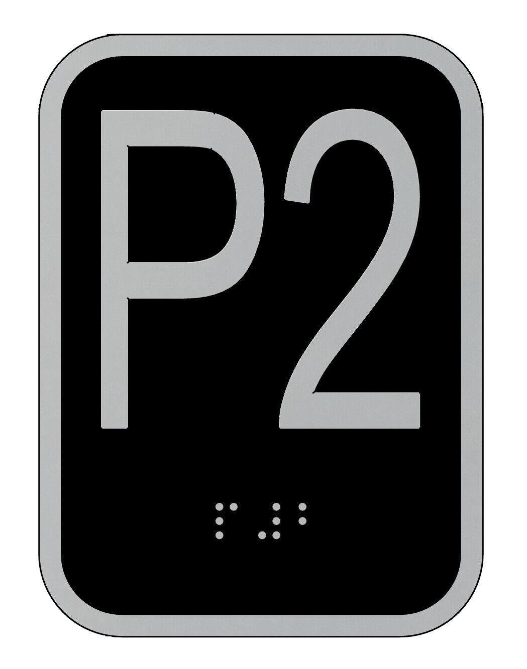 Elevator floor number P2 sign- Elevator Jamb Plate P2 ( 3x4, cast Iron ...