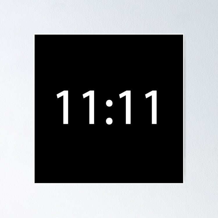 Eleven Eleven Once Once Number One Mirror Numbers Poster- Unframed ...