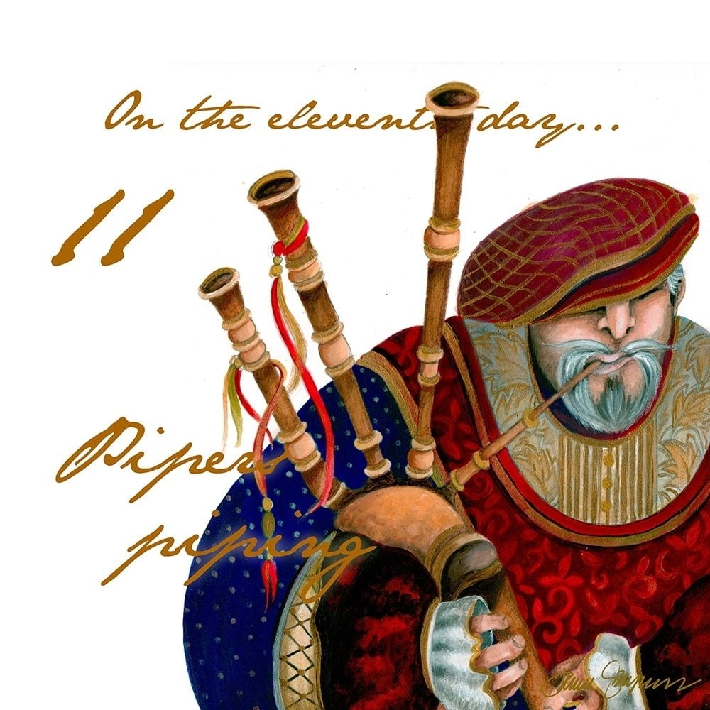 Eleven Pipers Piping Poster Print by Janice Gaynor - Walmart.com