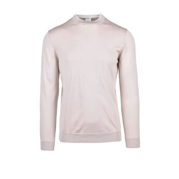 Eleventy Beige White Men Cotton Crew Neck Sweater (Men's) - Walmart.com