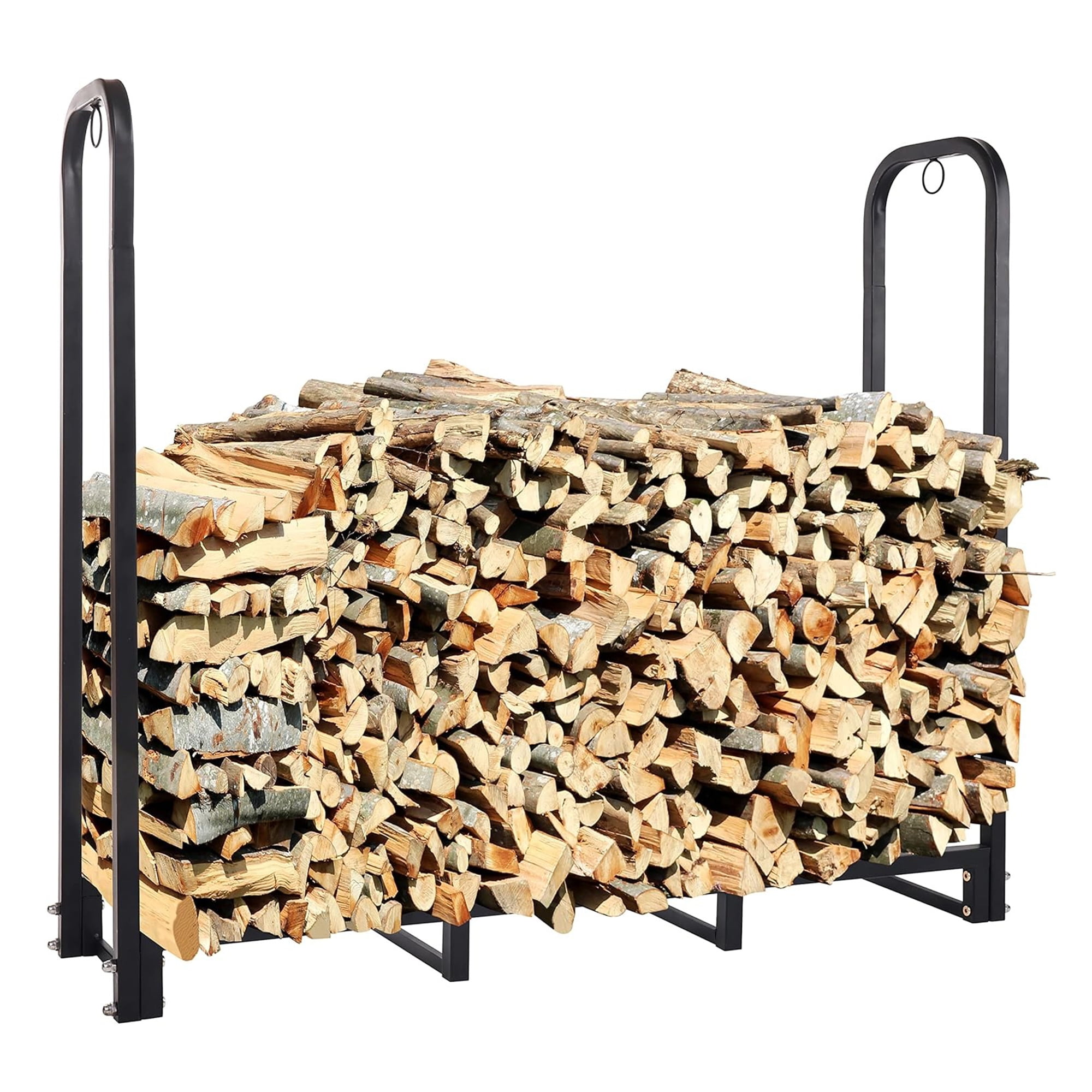 Elevon 4FT Firewood Rack, Heavy Duty Metal Log Holder for Indoor and ...