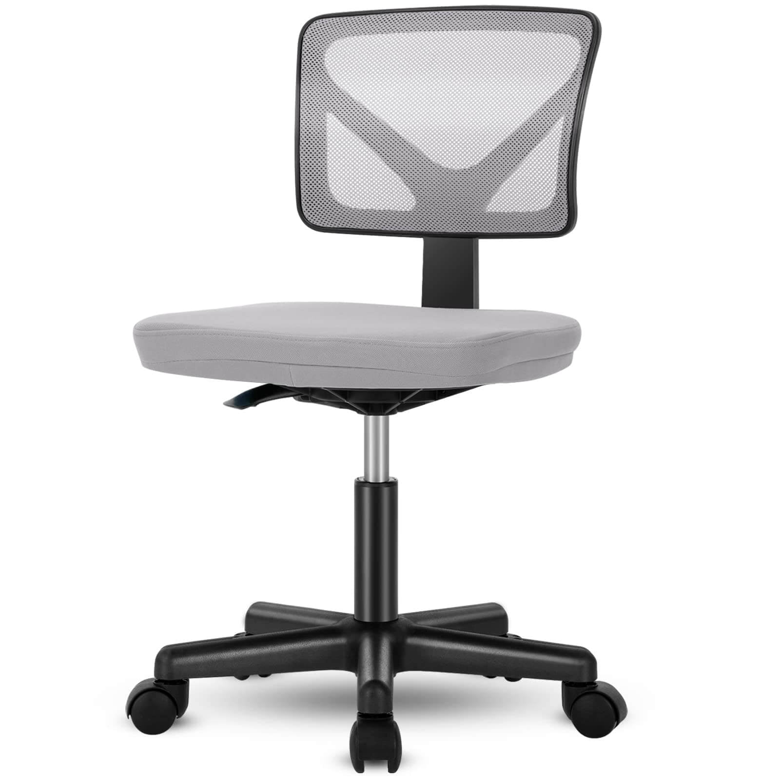 Elevon Armless Desk Chairs, Ergonomic Low Back Computer Chair No Arms ...