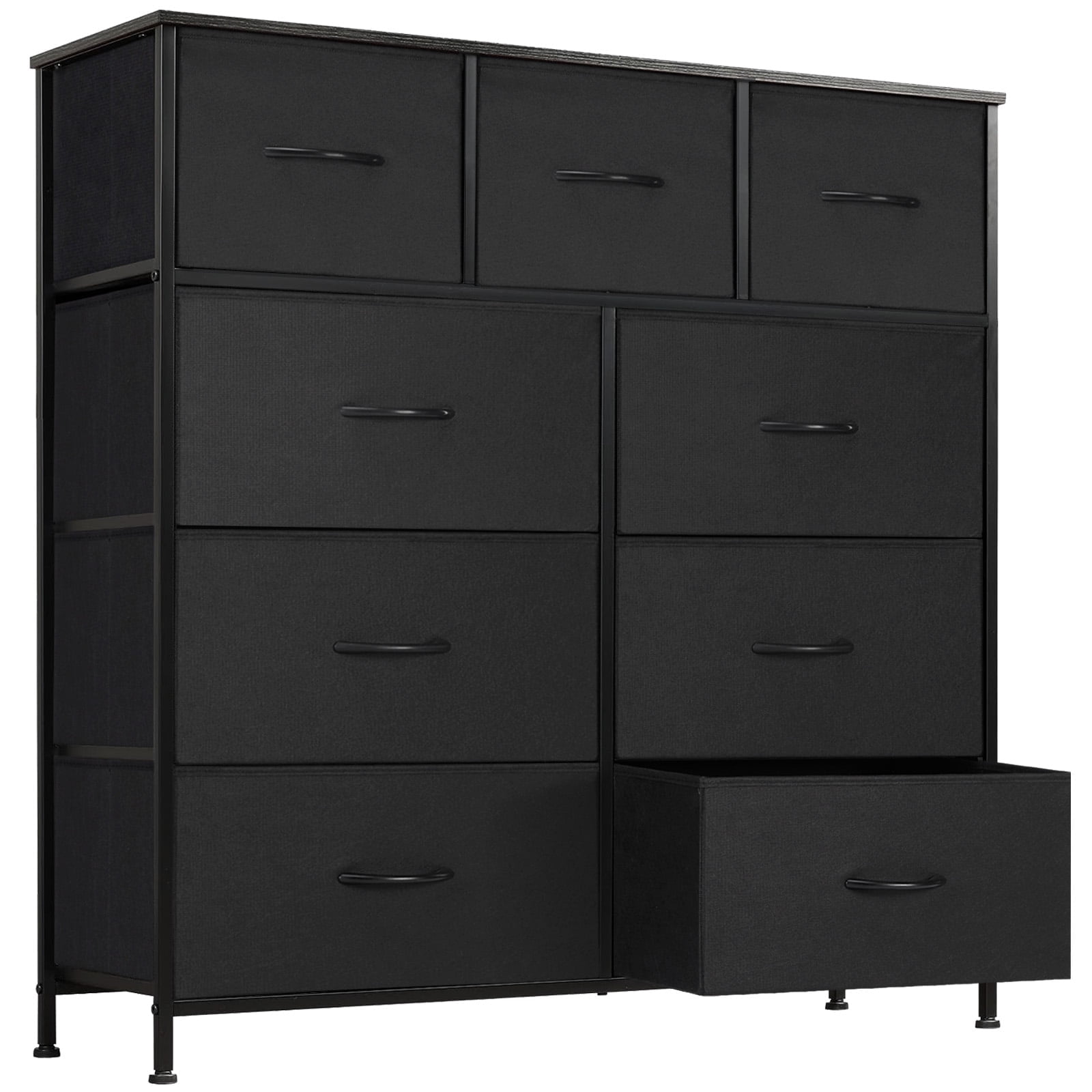 Elevon Dresser for Bedroom with 9 Fabric Drawers, Tall Chest Organizer ...