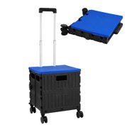 Foldable Shopping Trolley Bag with Wheels Collapsible Shopping Cart ...