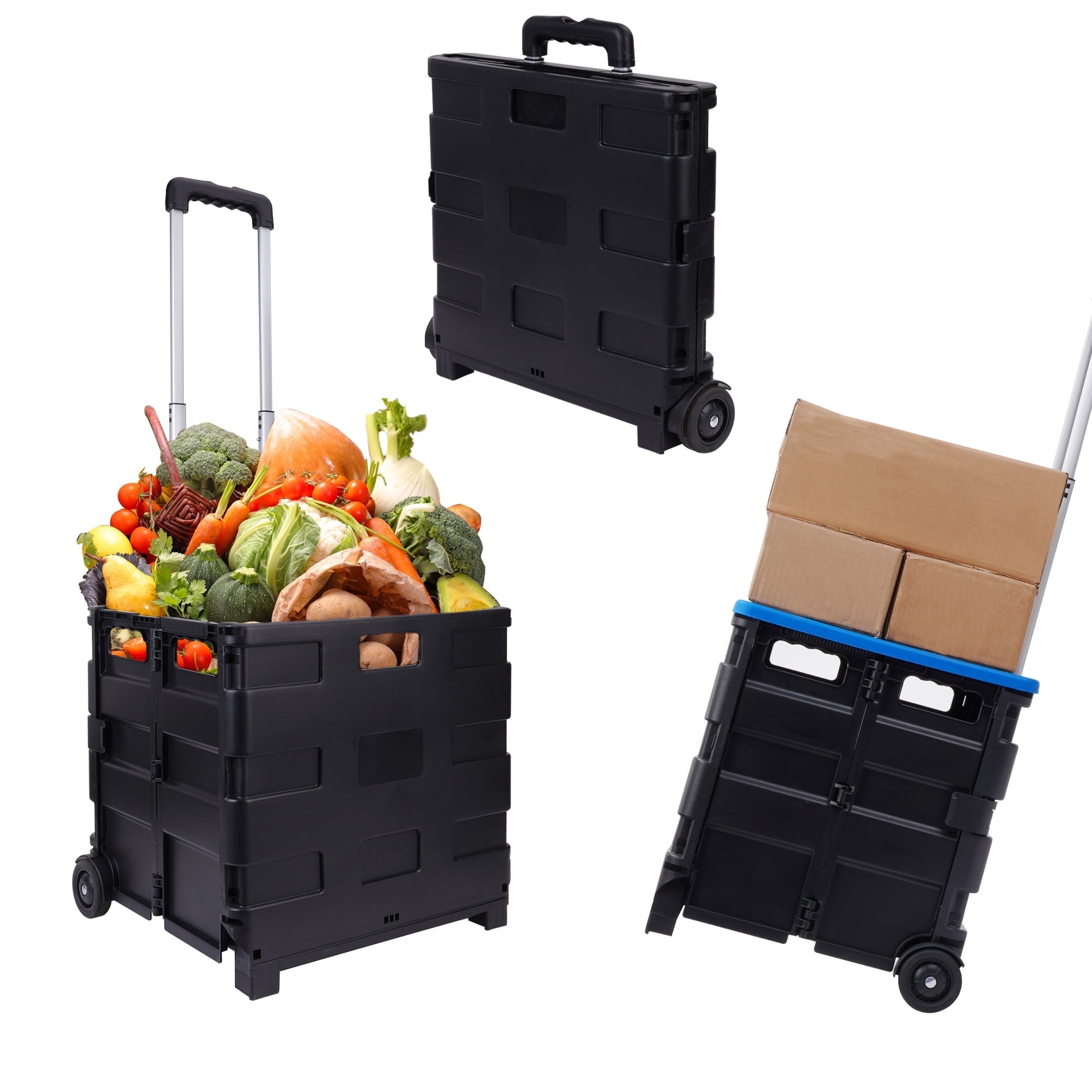 Elevon Foldable Multi-purpose Cart, Retractable Randles And 360-degree ...