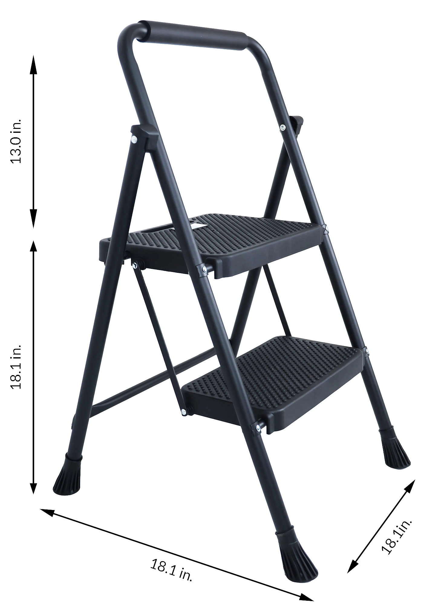 COSCO 2-Step Folding Steel Step Stool, 200lbs, Cool Gray - Walmart.com