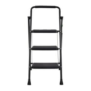 LivingSURE Extra Wide Step Stool with Handle, 20” x 15.6” x 38.4 ...