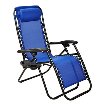 Alden Design 29in Foldable Padded Zero Gravity Chair with Cupholder ...