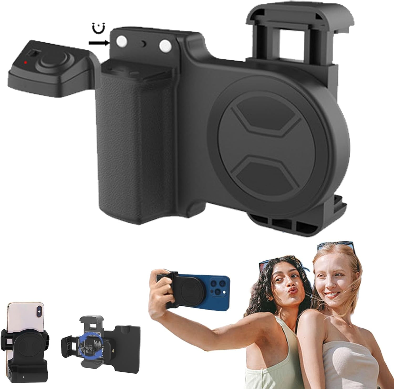Elevopro Vlogger Pro, Magnetic Camera Handle Bluetooth Bracket, Phone ...