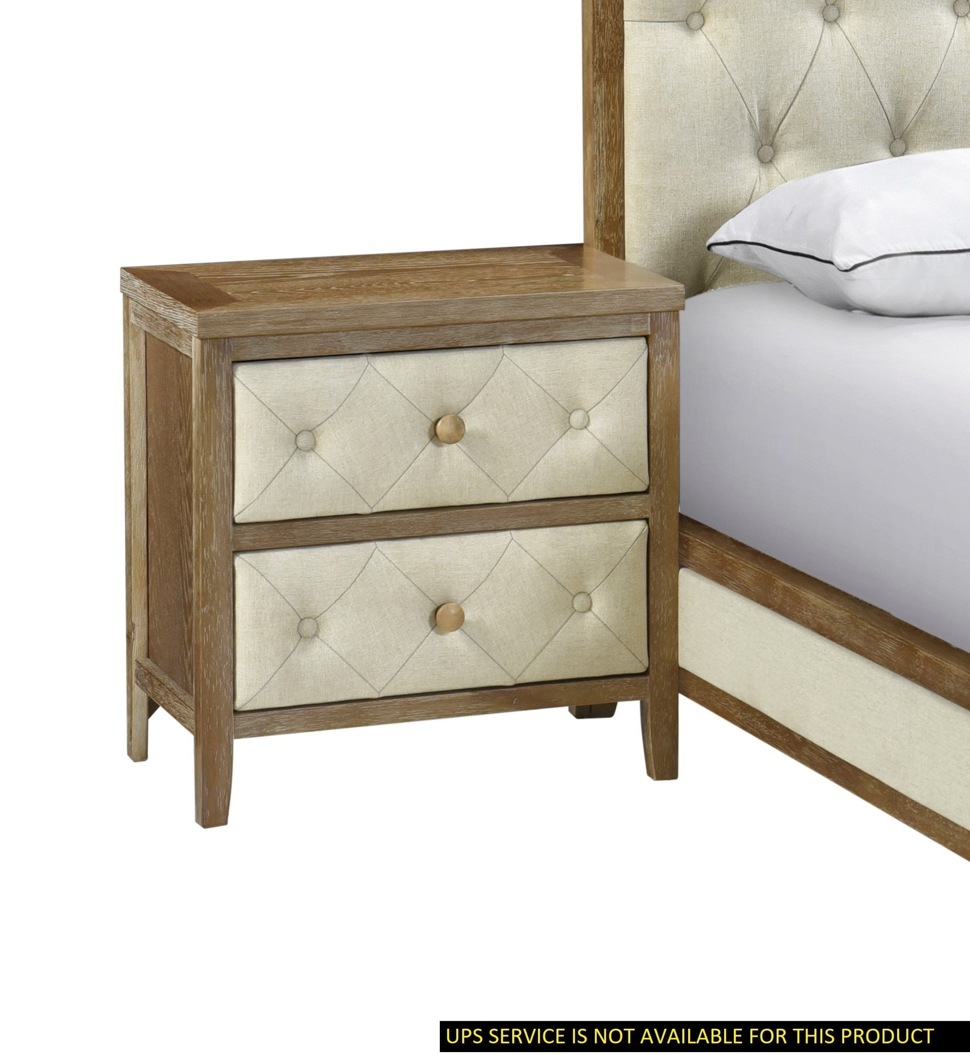 Elexa Modern Nightstand - Walnut - Walmart.com