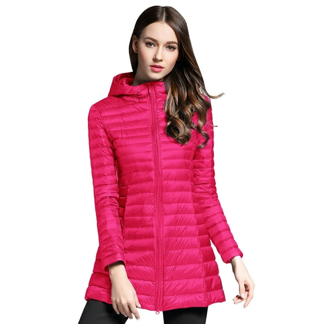 Elezay Women Lightweight Down Jacket Long Jacket Winter Down Coat ...