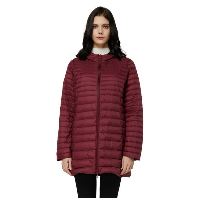 Elezay Women's Lightweight Puffer Jacket Two-Way Zipper Winter Coats ...