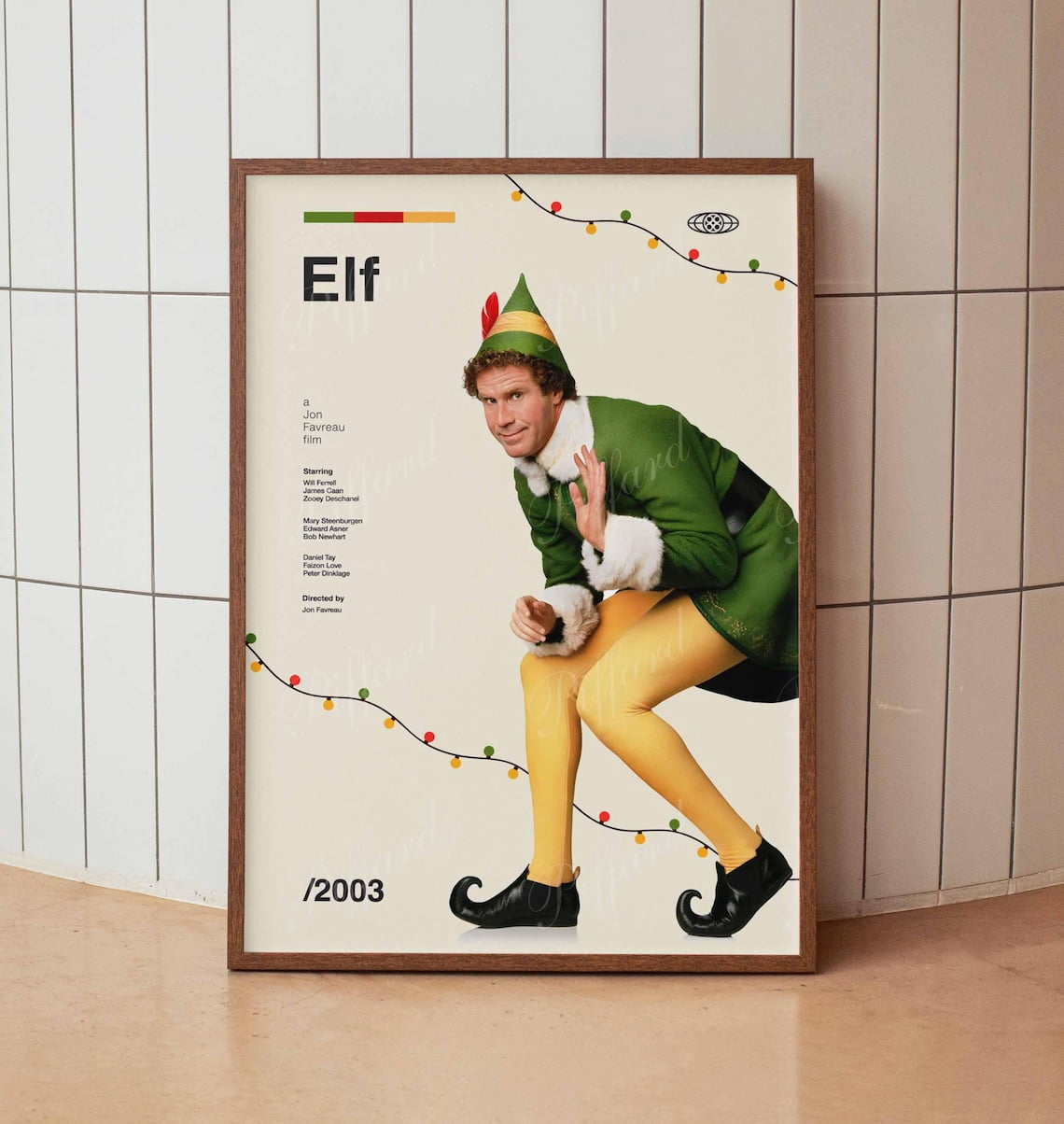 Elf 2003 Christmas Vintage Movie Poster - Classic Chrismtas Movie ...