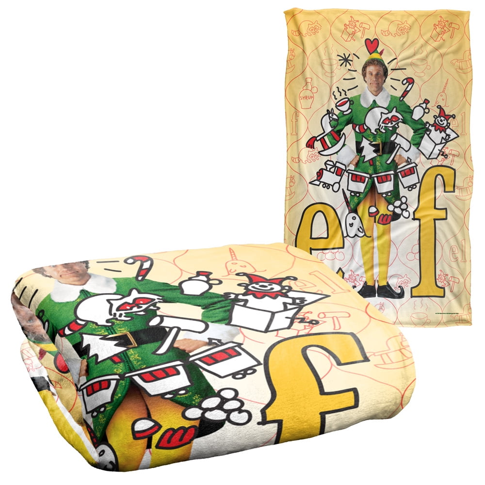 Elf Buddy Doodles Silky Touch Super Soft Throw Blanket 36' x 58 ...