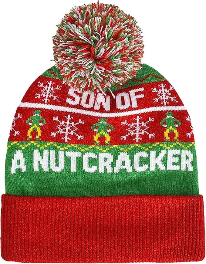 Elf Buddy Knit Beanie Hat, Red, 1 Count - Walmart.com