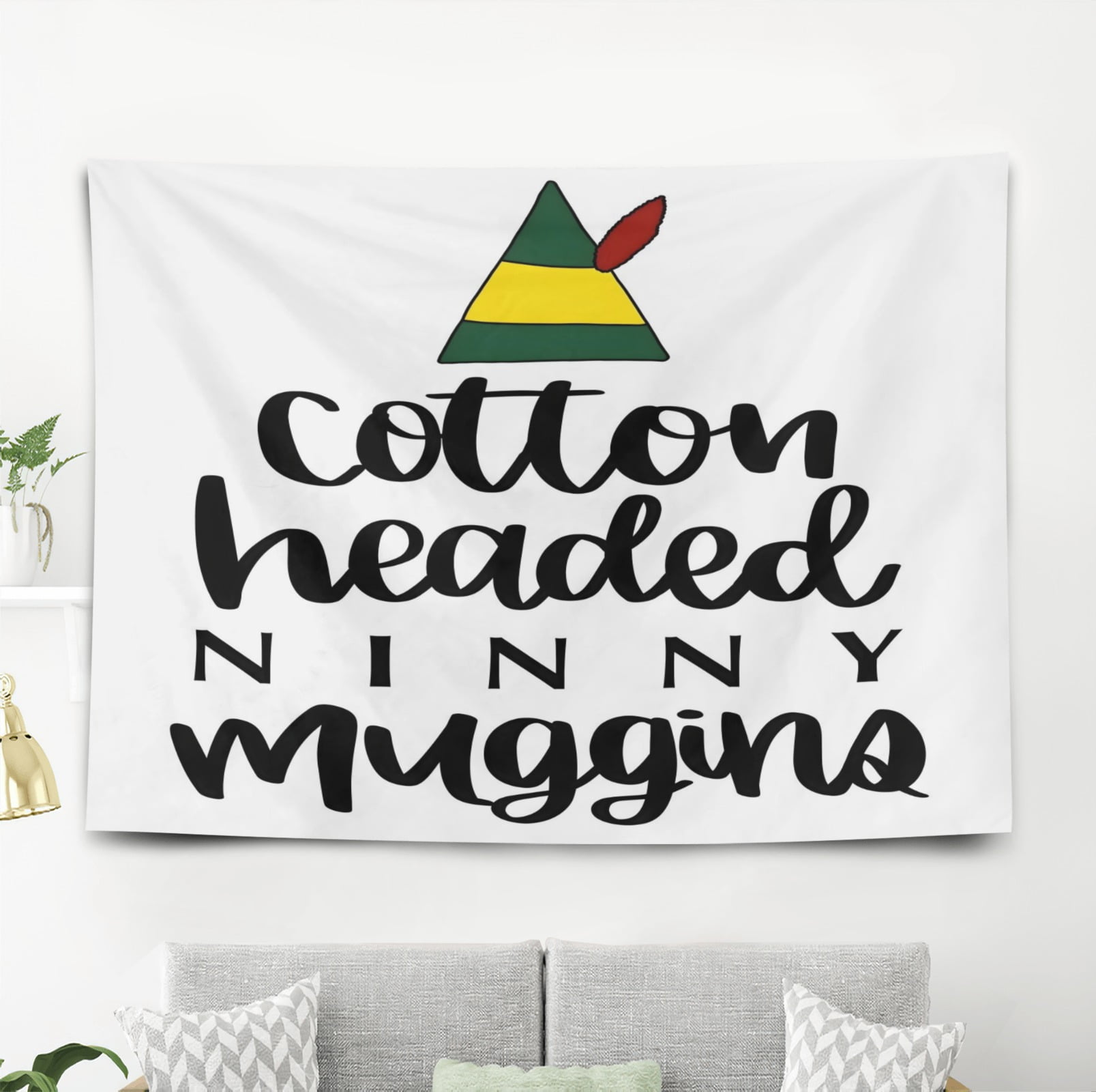 Elf Buddy's Sing Pattern Wall Hanging 50*60 Inches High-Quality Peach ...