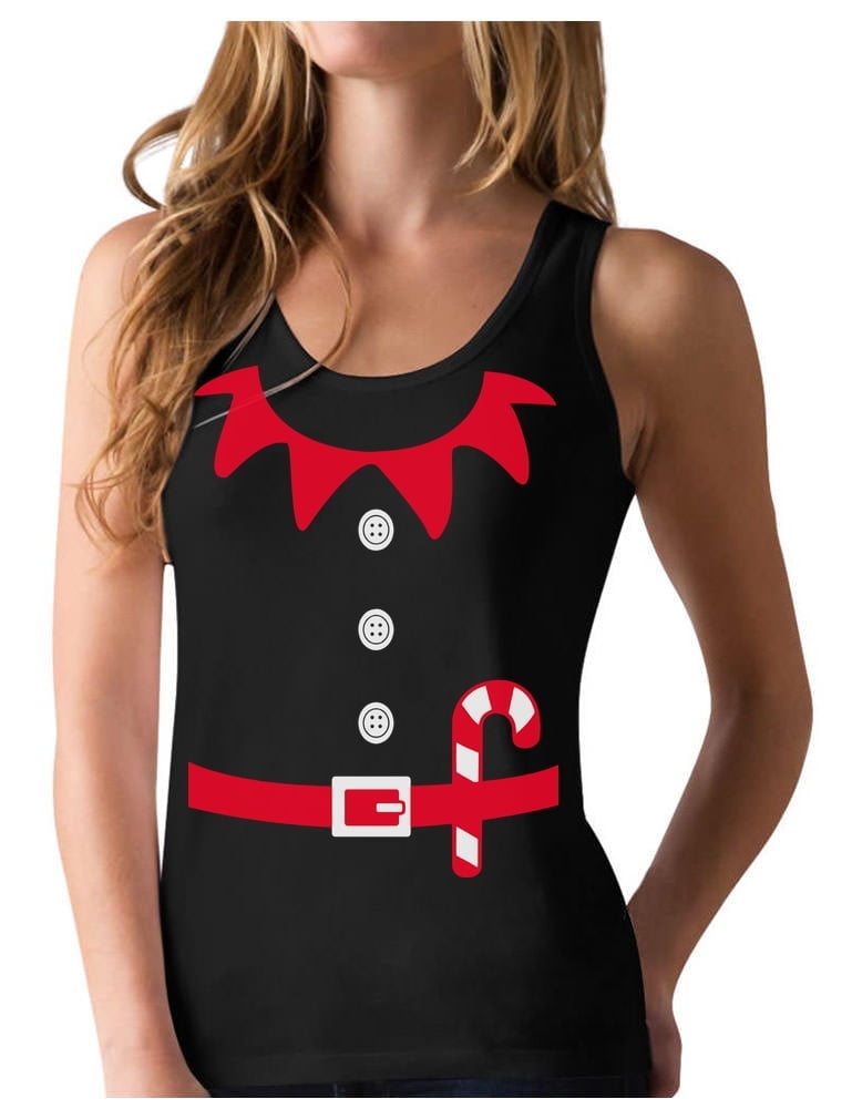 Elf Christmas Tank Top Women Teen Girls Santa's Elves Xmas Racerback ...