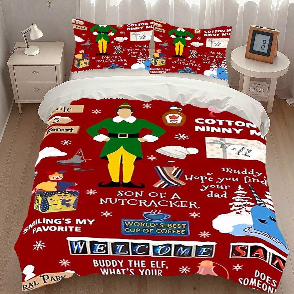 Elf Christmas Toddler Bedding Set Christmas for Child Sheet Comforter ...
