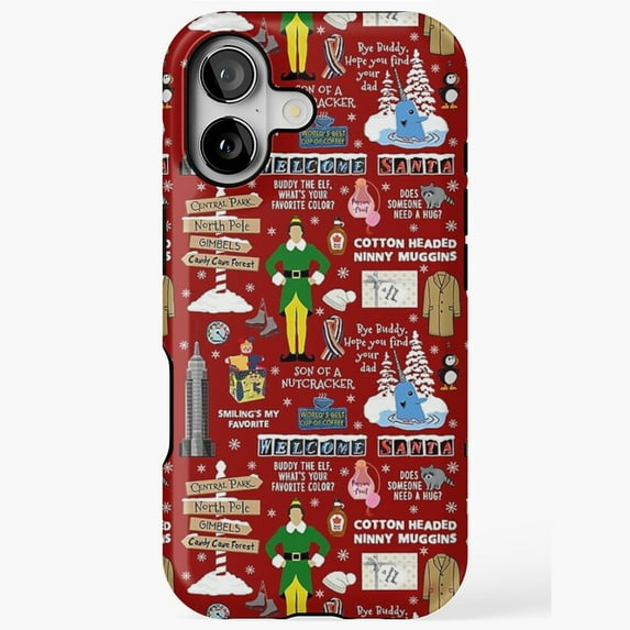 Elf Collage Christmas Movie Case for iPhone 11 12 13 14 15 16 17 Pro ...