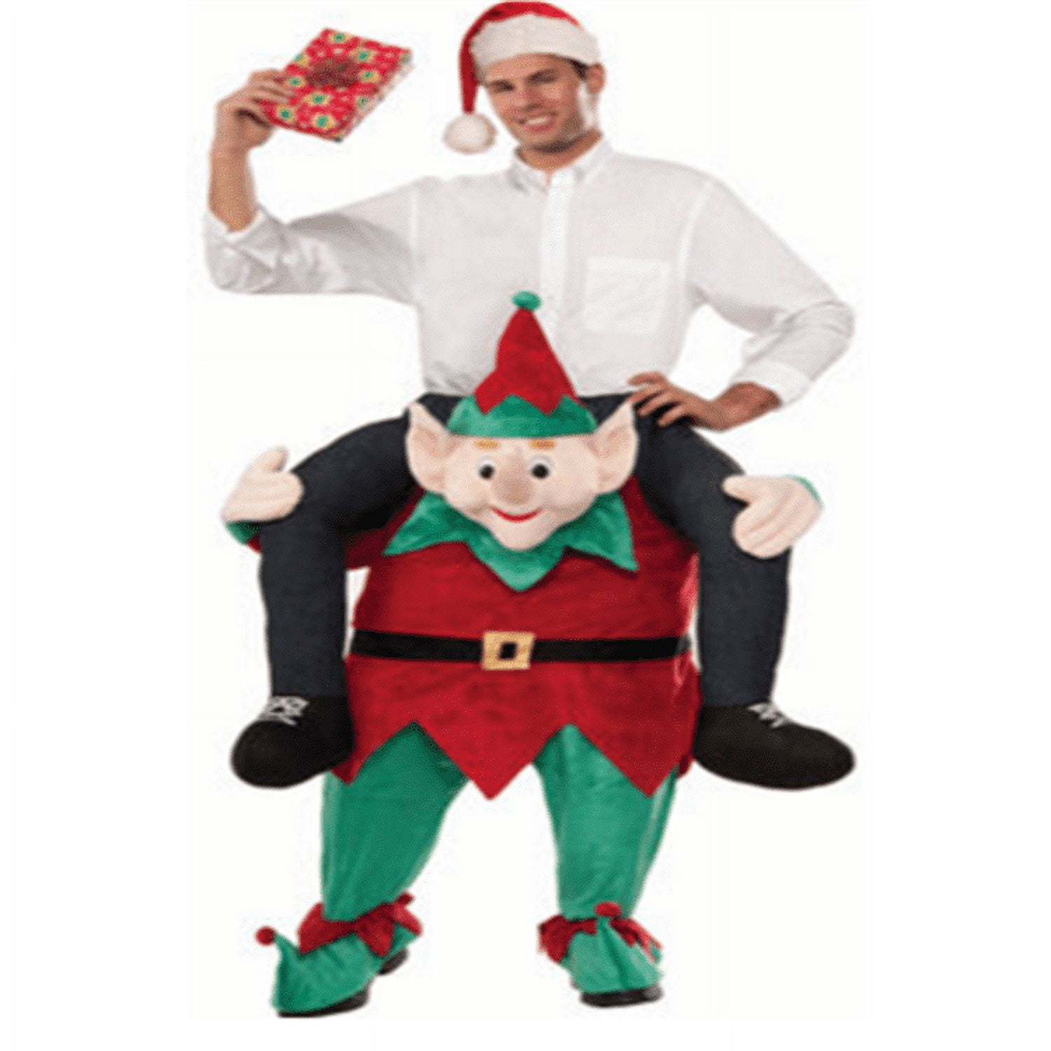 Mascotkingdom Ride On Elf Costume, Christmas Unisex Outfit for Men and ...