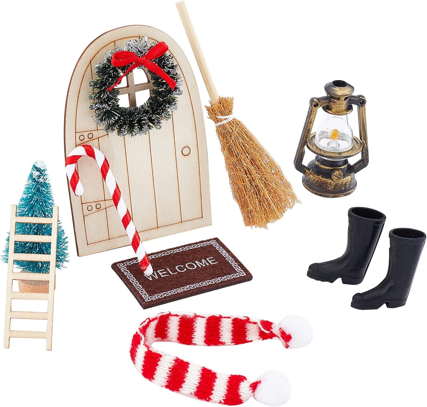 Elf Door Miniature Enchanted Magical Doors with Accessories Christmas ...